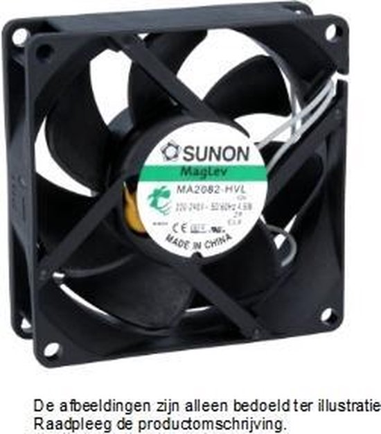 Sunon SUNON Axiaalventilator 230 V/AC 67.96 m³/h (l x b x h) 80 x 80 x 25 mm | bol.com