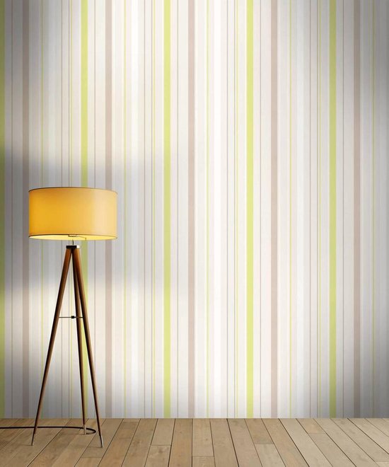 STREPEN BEHANG | Modern - beige creme groen - A.S. Création Selina ...