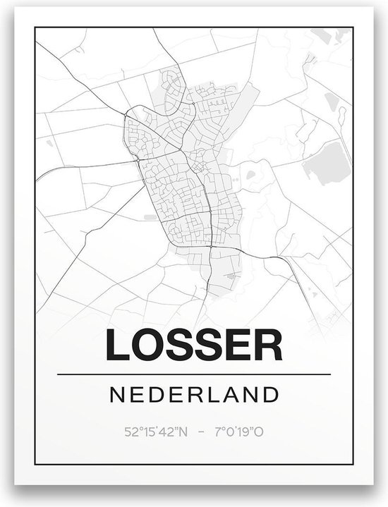 Poster/plattegrond LOSSER - A4 | bol