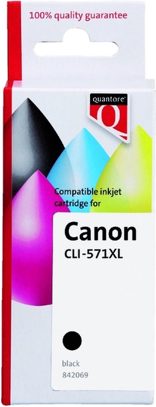 Inktcartridge Quantore Canon CLI-571XL zwart | 1 stuk | bol