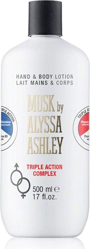 Alyssa Ashley Musk - Hand & Body Triple Action lotion - 500 ml | bol
