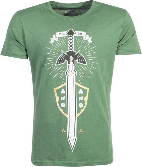 Zelda - The Master Sword Heren T-Shirt - Green - S | bol.com
