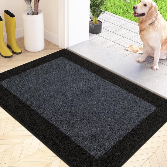 Schoonloopmat voor binnen, 50 x 80 cm, antislip deurmat, wasbare ...