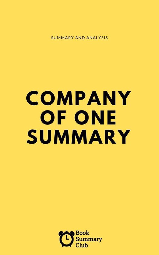 Business Book Summaries - Company Of One Summary (ebook), Vince Massara ...