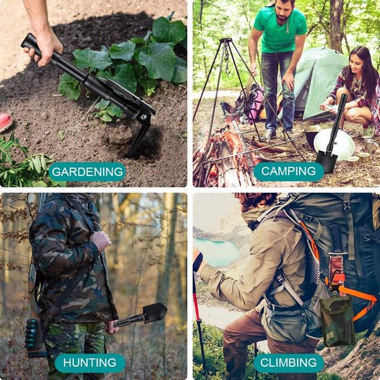 Mini-inklapbare schep, multifunctioneel, 40 cm, upgrade inklapbare ...