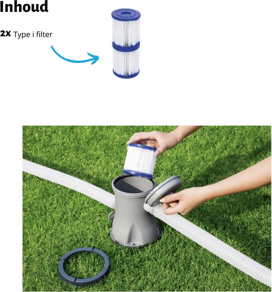 Bestway Flowclear - Filter Cartridge (I) - 2 stuks - Voordeelverpakking ...