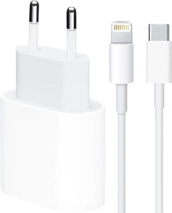 Oplader 20W USB-C incl 1M Lightning kabel - Quick Charge - Snellader ...