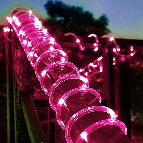Lichtslang - 10 Meter - Zonne-energie - Roze - Solar Verlichting | bol