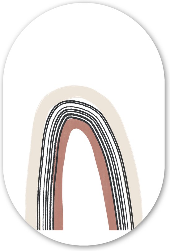 Wall Oval - Décoration murale Plastique - Peinture Ovale - Arc-en-Ciel ...