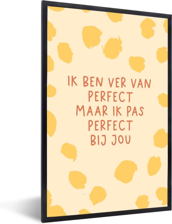 Fotolijst incl. Poster - Relatie - Stel - Quotes - Spreuken - Ik pas ...