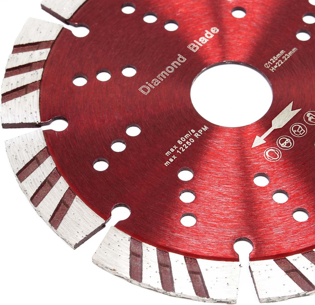 Diamantdoorslijpschijf ⌀125 mm met 22,23 mm boring en 10 mm ...