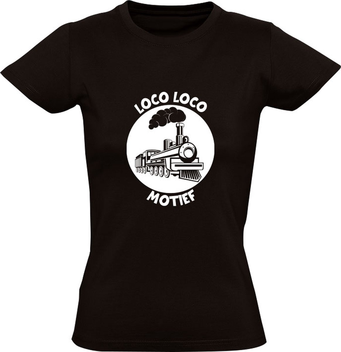 Loco Loco Motief Dames T-shirt | Trein | Rijtuig | Locomotief | Spoor ...