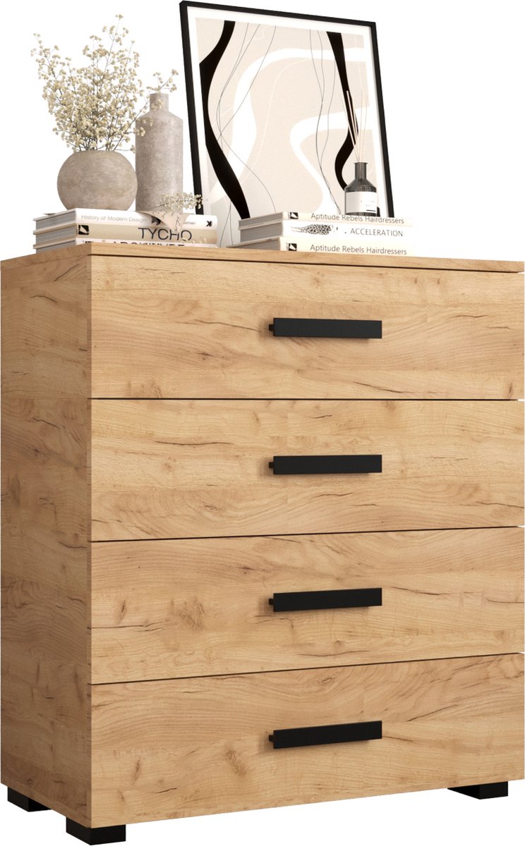 InspireMe- Dressoir - Commode - Moderne Ladenkast - Kast - ( Breedte 80 ...