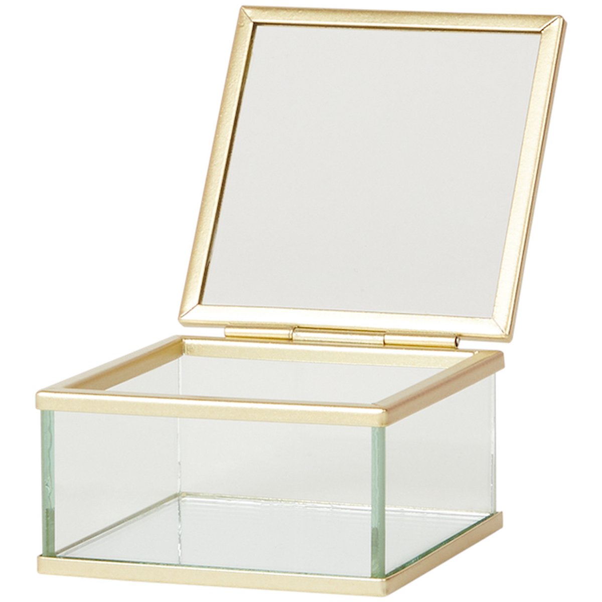 Luxe Glazen Doosje - Mini Variant - Met Metalen Randen - Goud | bol.com