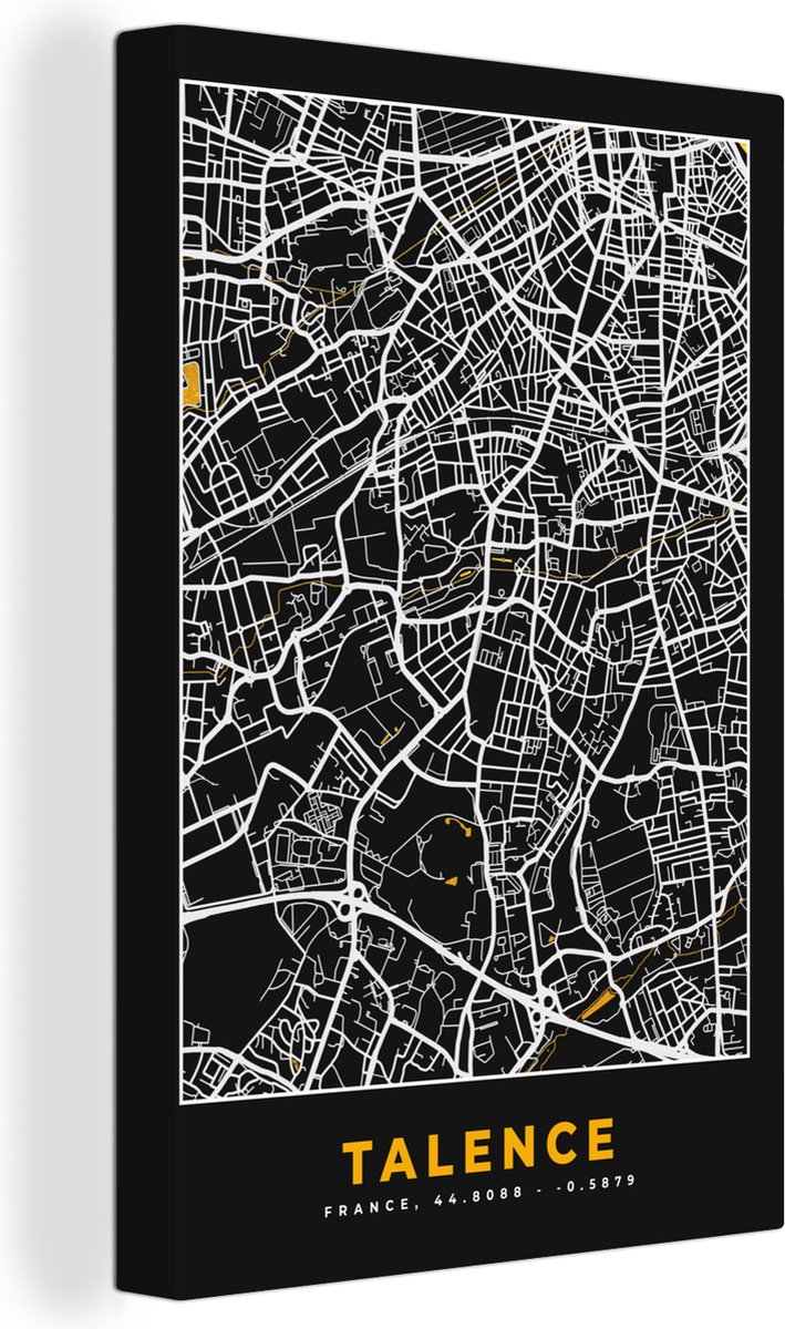 Tableau Toile Talence - Plan d'Etage - Carte - France - Plan de Ville ...
