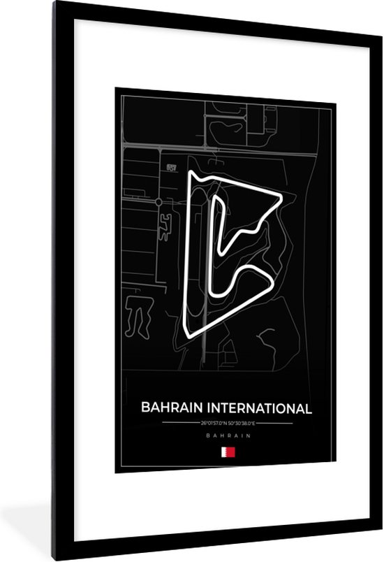 Fotolijst incl. Poster - Formule 1 - Racebaan - Bahrain International ...