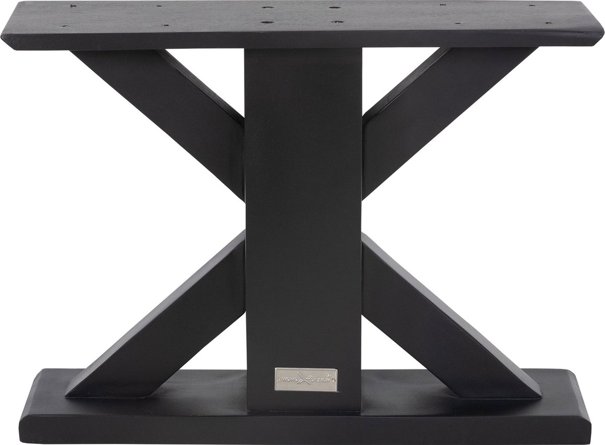 Tafelpoten Set van 2 50x37x15 cm Zwart Massief Hout WOMO Design | bol.com