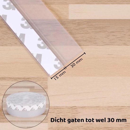 Tochtwerende Deurstrip - Zelfklevend - 5 Meter - Voorkom Tocht en ...