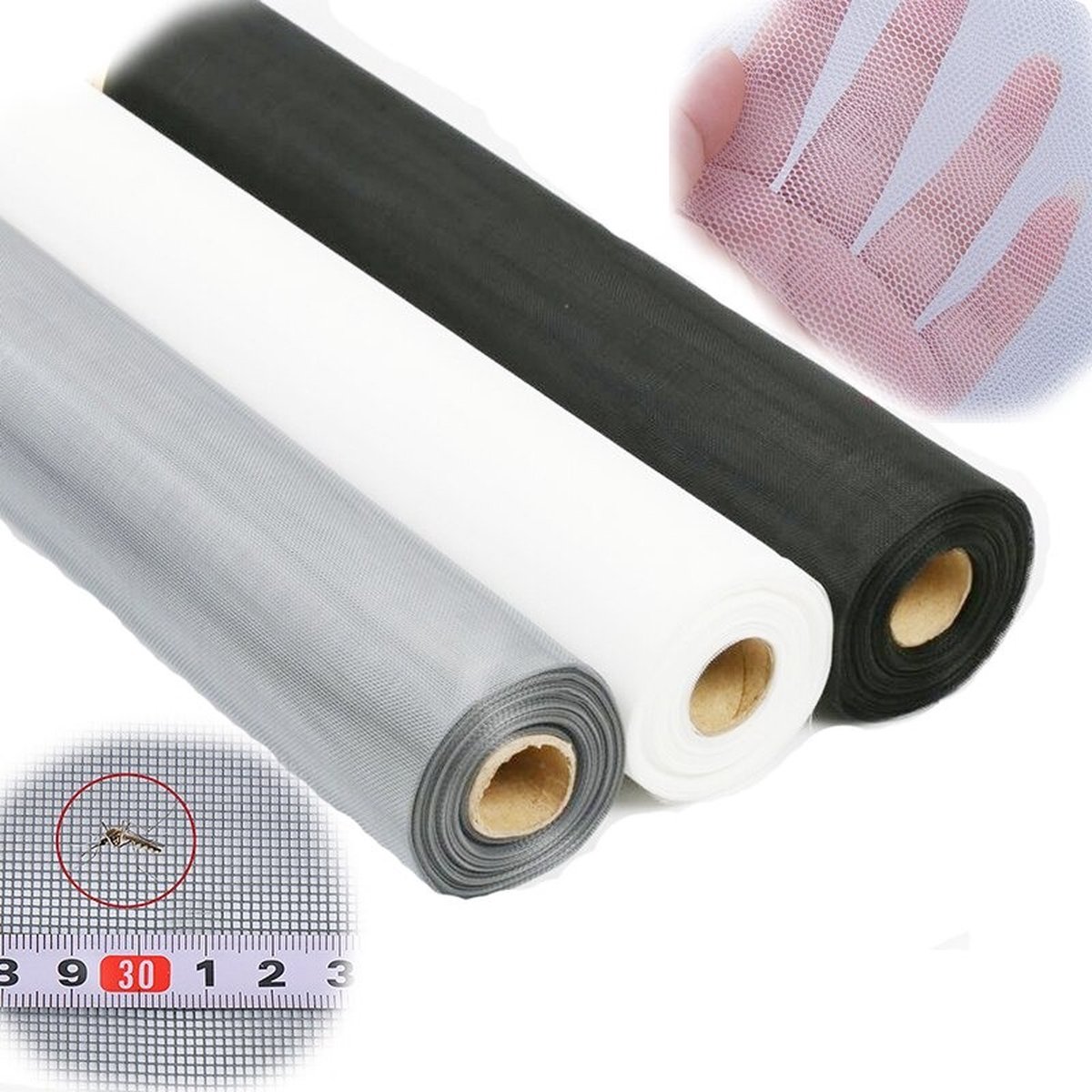 WiseGoods Luxe Klamboe Rol 100x300 - Muggengaas Stof - Horrengaas - Hor ...