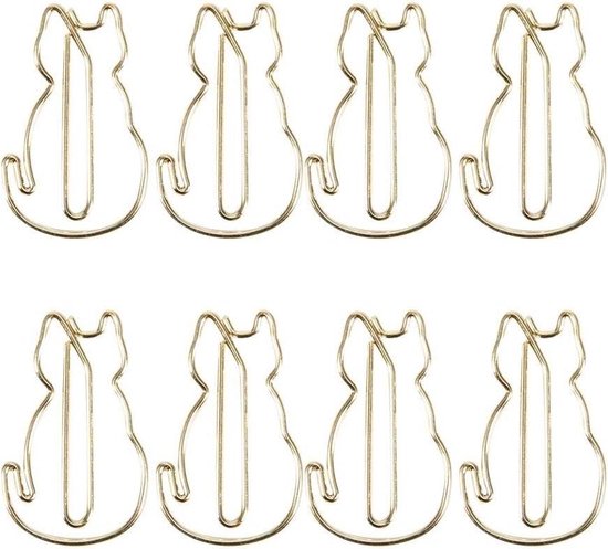 12-delige katvormige clip paperclips - unieke stijlvolle ...