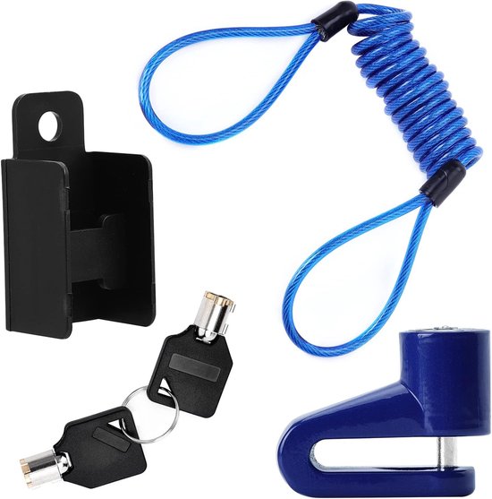 Clord - Schijfrem Slot met Herinneringskabel - Diefstalbeveiliging voor ...