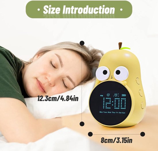 USB-oplaadbare wekker voor kinderen - kinderwekker met slaaptrainer ...