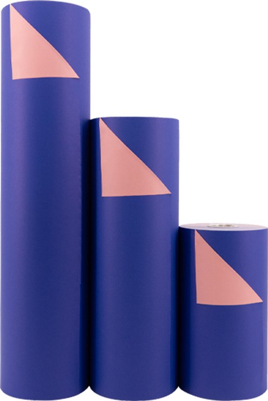 Kado Design - Cadeaupapier - Inpakpapier - Duo · litchi & cobalt - Roze ...