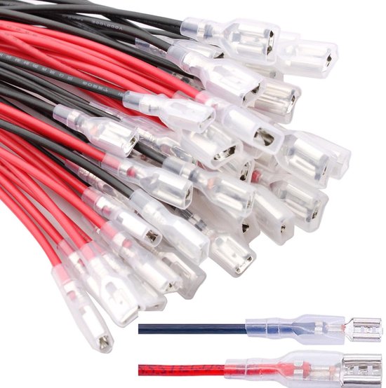 40 stuks geïsoleerde platte stekkers kabelverbinders assortiment - 48 ...