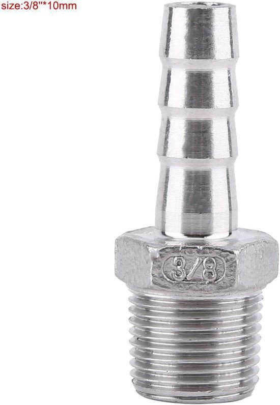 Buitendraad Pijp Fitting Barb Slang Staart Connector Rvs BSP (3/8 ...