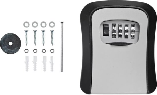 Benson Sleutelkluis met 3-cijferige code - Metaal - Zwart/Grijs ...