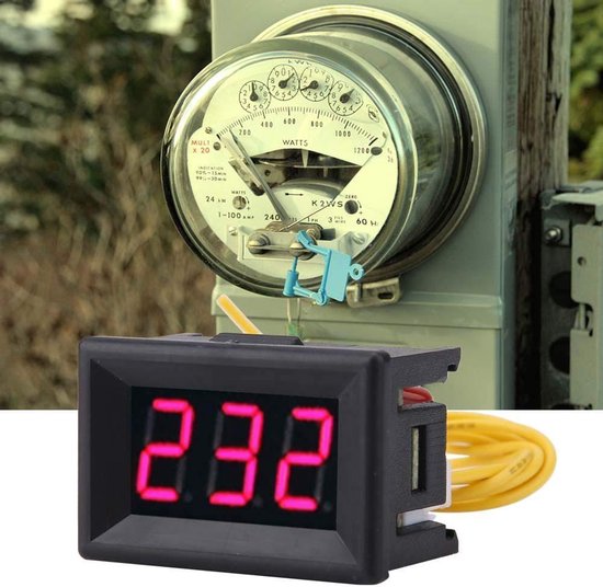 Spanningsmeter AC 036 70-380V LED-display Digitaal spanningspaneel ...