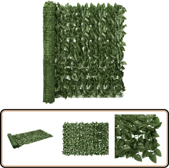 vidaXL Balkonscherm - Donkergroen - 400x100 cm Privacy Screen - Balkon ...