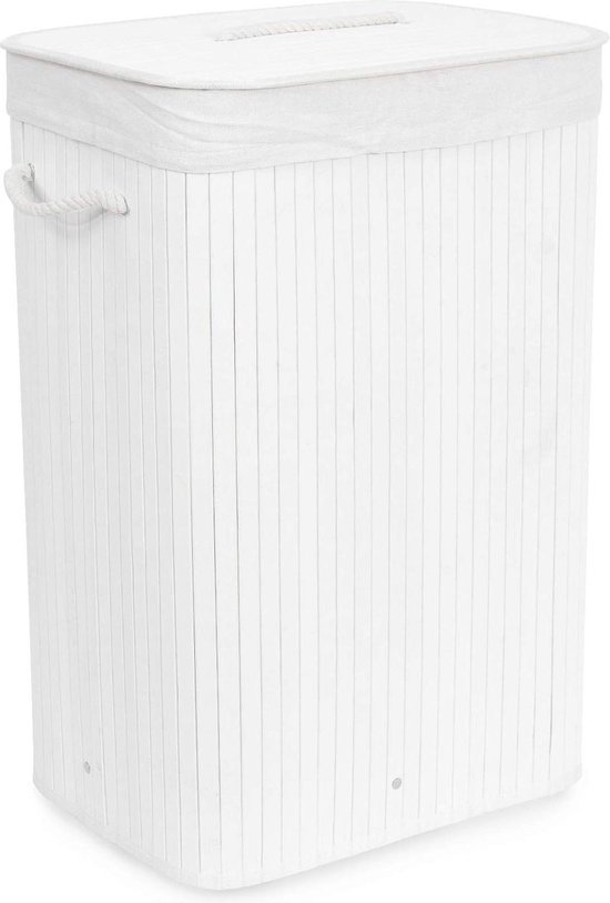 Wasmand Wit - ruime opbergruimte - 1 stuk - 40 x 30 x H.60 cm | bol
