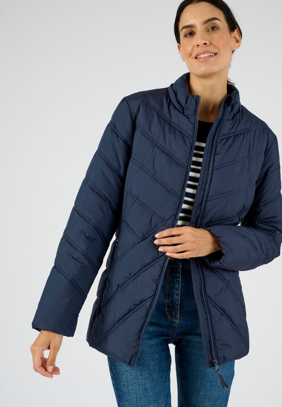 Damart - Gewatteerd donsjack - Dames - Blauw - 46-48 (L) | bol