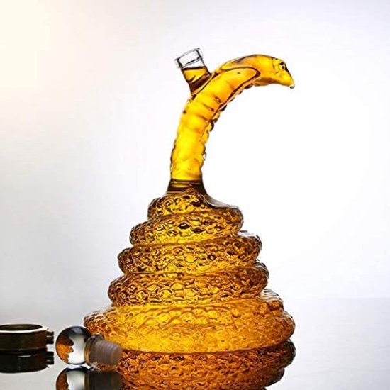 1000Ml King Cobra Snake Whisky Decanter, Handgeblazen Loodvrij Glas ...