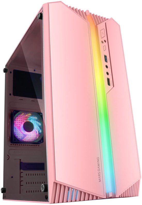Mars Gaming MC-S1, Case PC Ultracompacte Micro-ATX, ARGB Front Lighting ...