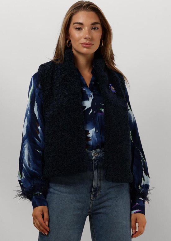 POM Amsterdam Gilet - Teddy Love Blazers Dames - Blauw - Maat 42 | bol