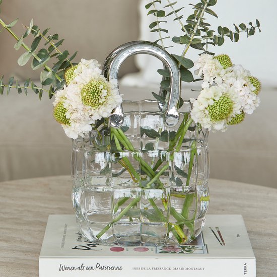 Riviera Maison Vaas tas vorm Transparant - Lovely Bloemenvaas - Glas ...