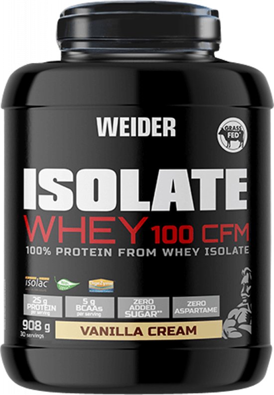 Weider Isolate Whey 100 CFM (908g) Vanilla Cream - Eiwitten - Wei-eiwit ...