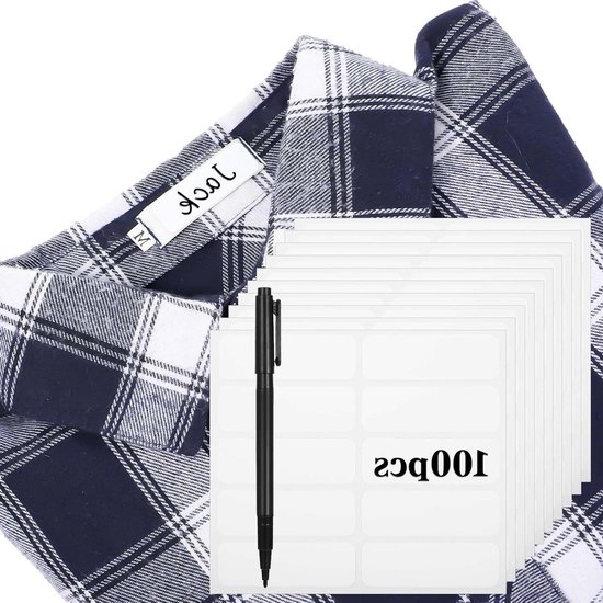 Kledinglabels 100 stuks zelfklevend geen strijkijzer stoffen etiketten ...