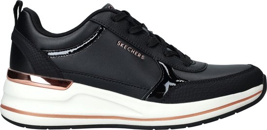 Skechers Billion 2 Fine Shine Sneakers - Dames - Zwart - Maat:35 | bol