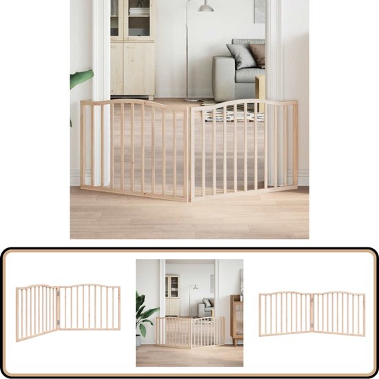 vidaXL Inklapbaar Hondenhek 160cm Populierenhout Hondenhek - Hondenhekken -... | bol