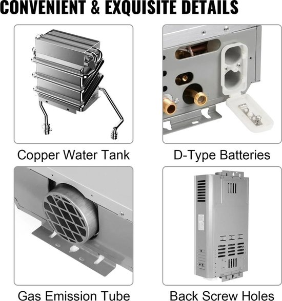 Boiler 18L - Propaan Geiser - LPG/Butaan Geiser - Regelbare Tempratuur ...