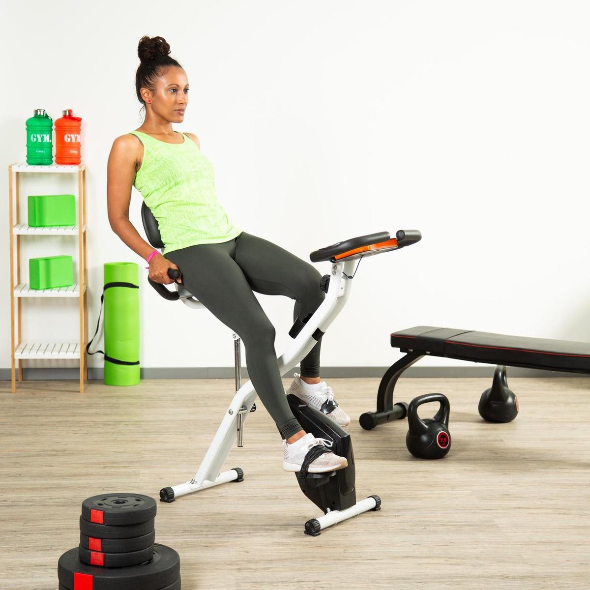 relaxdays Hometrainer - fitness fiets - home trainer - indoor ...