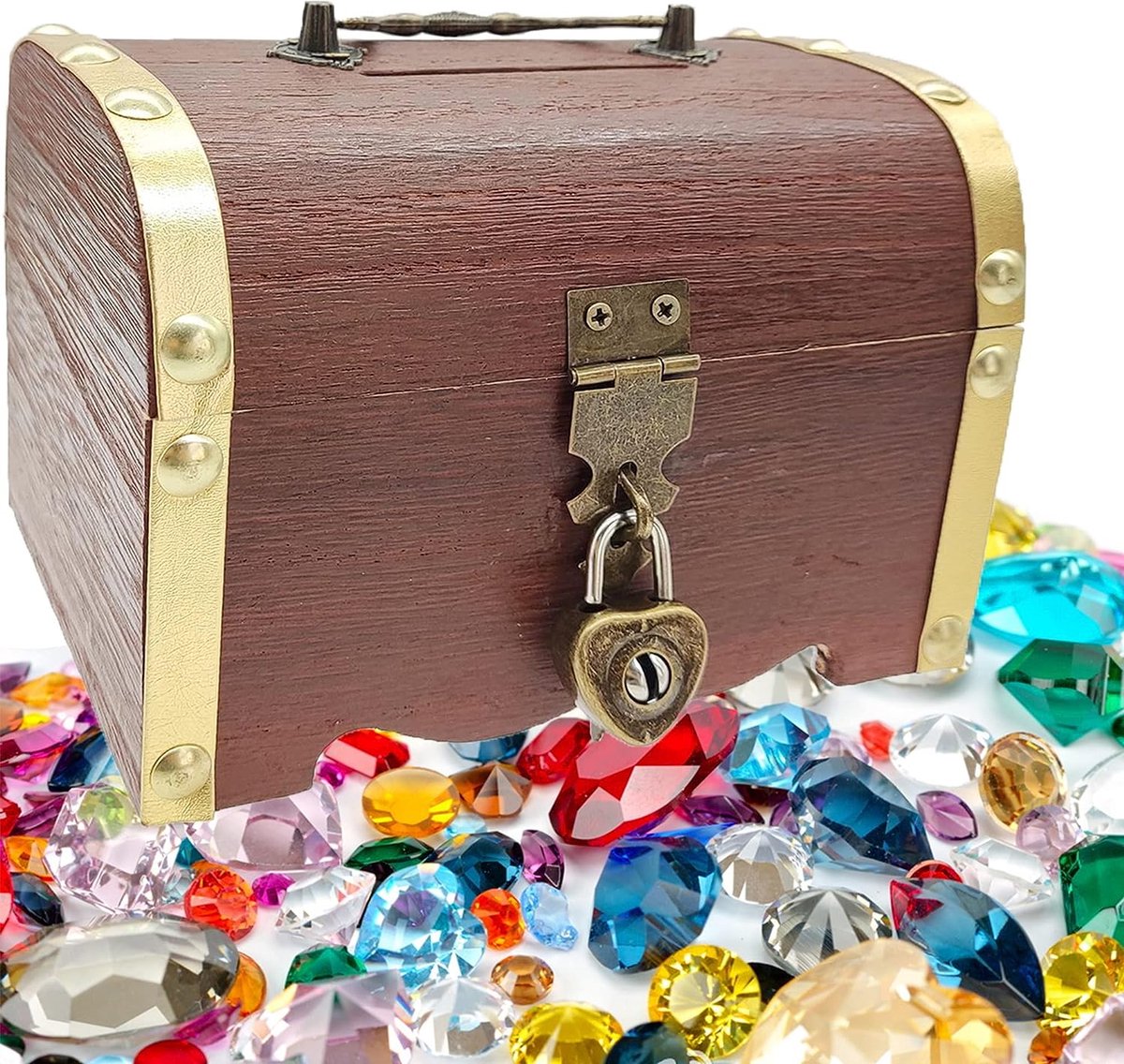 Houten Schatkist Schatkist Kleine Schatkist Met Slot Schatkist Houten ...