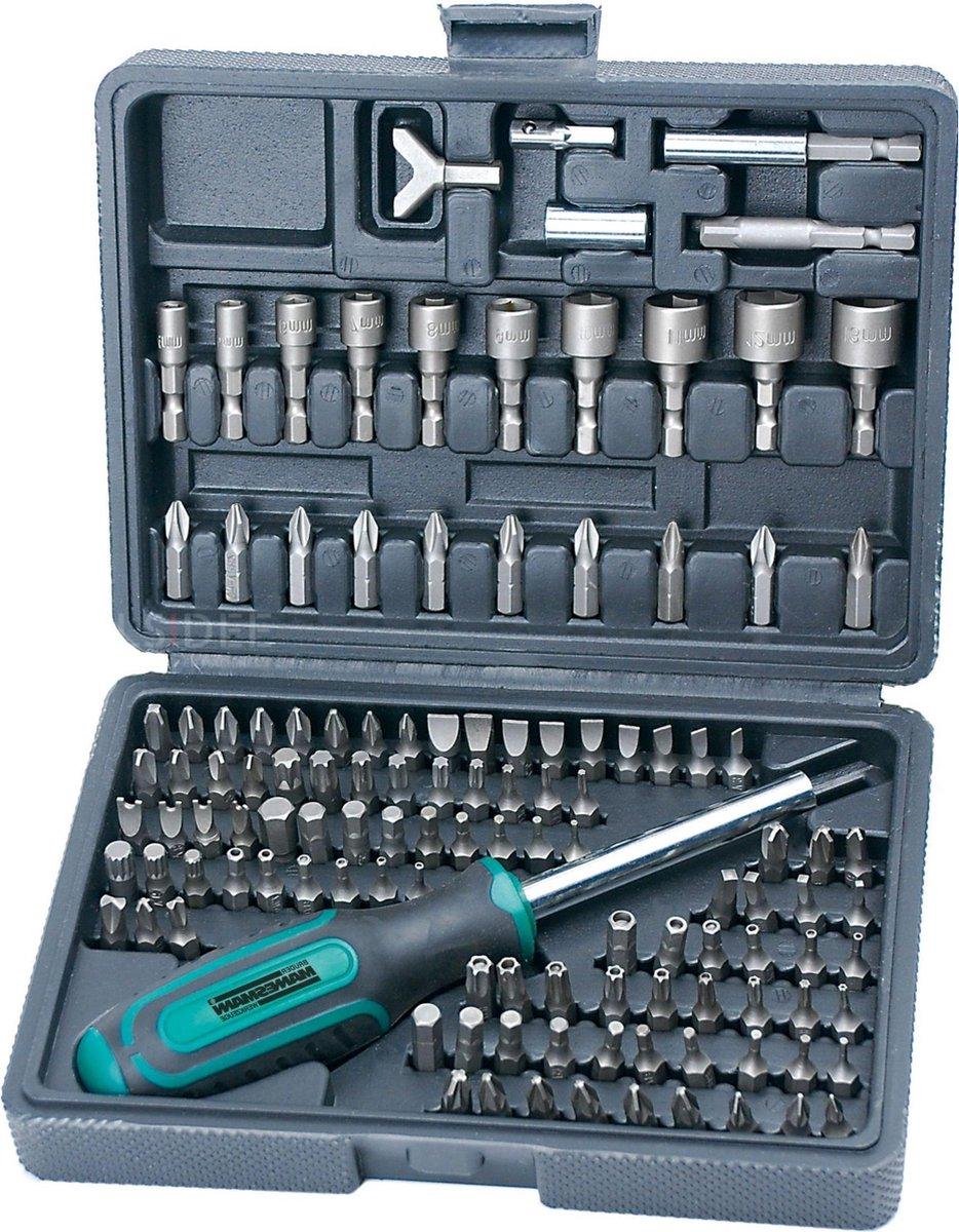 Brüder Mannesmann Bitset 122 delig in kunststof cassette | bol