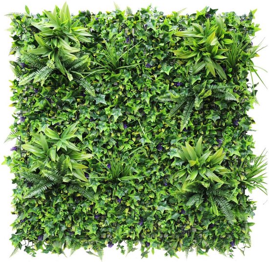 Synthetische groene begroeide muur - Pakket van 3m² - MATCHA L 50 cm x ...