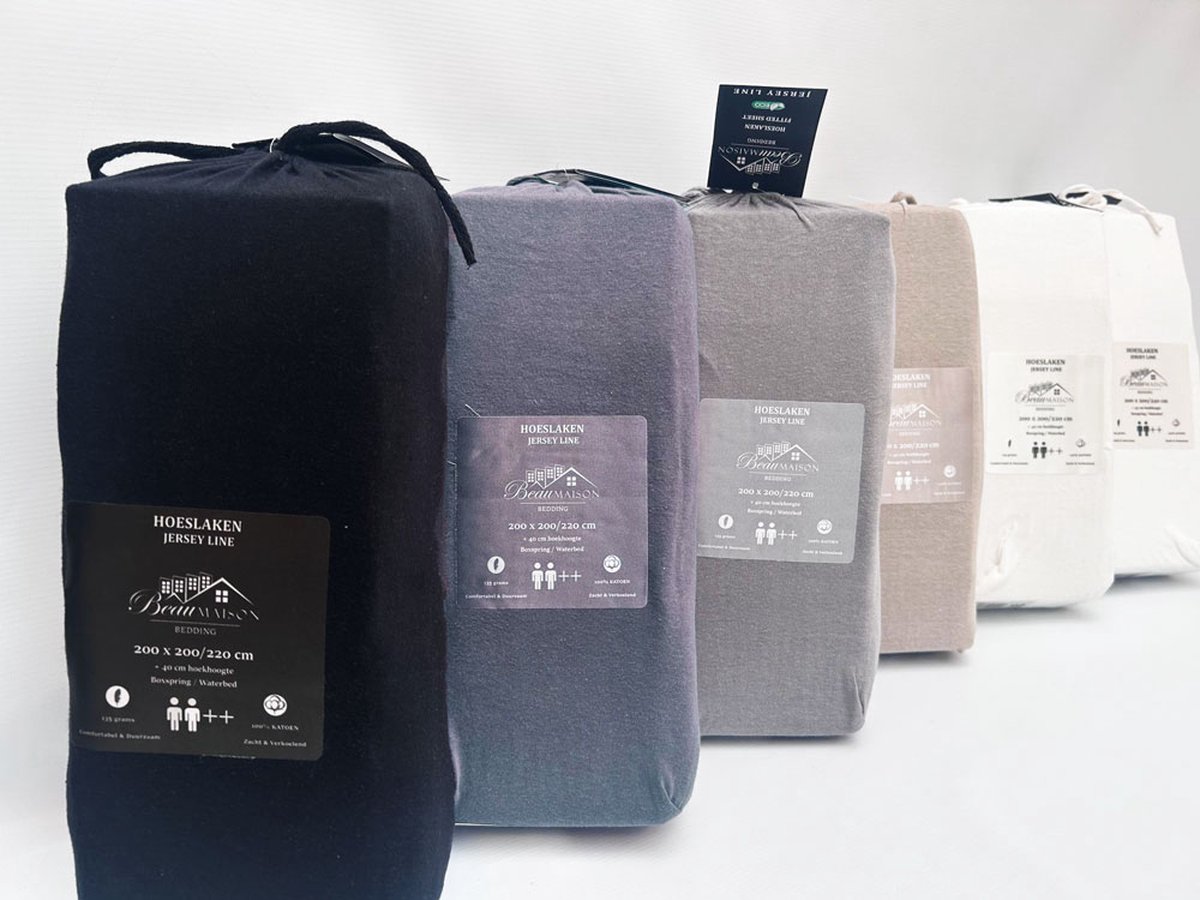 Topper Jersey 200x200/220 cm Zwart | bol.com