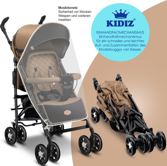 KIDIZ® Kinderwagen / Wandelwagen City-Pro Buggy Kinderbuggy Opvouwbaar ...