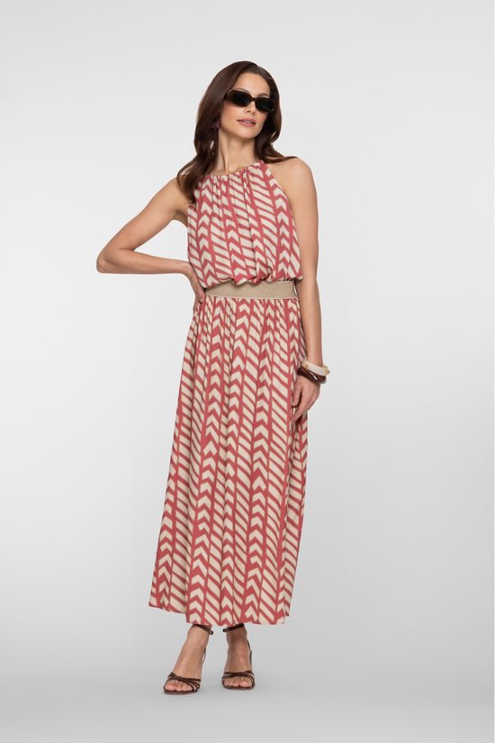 Geisha Top Top Met Spaghettibandjes 63484 20 Coral Red/sand Dames Maat ...